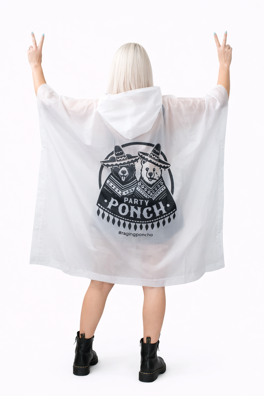 PARTY PONCH TWIN PACK WHITE – Rave Ready NZ